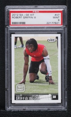 2012 SAGE Hit Robert Griffin III (Red Shirt) #47 PSA 9 MINT Rookie RC ...