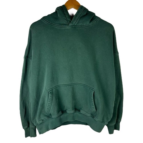 Hours Collection Mens L Hoodie Sweatshirt Drop Shoulder Forest Green ...