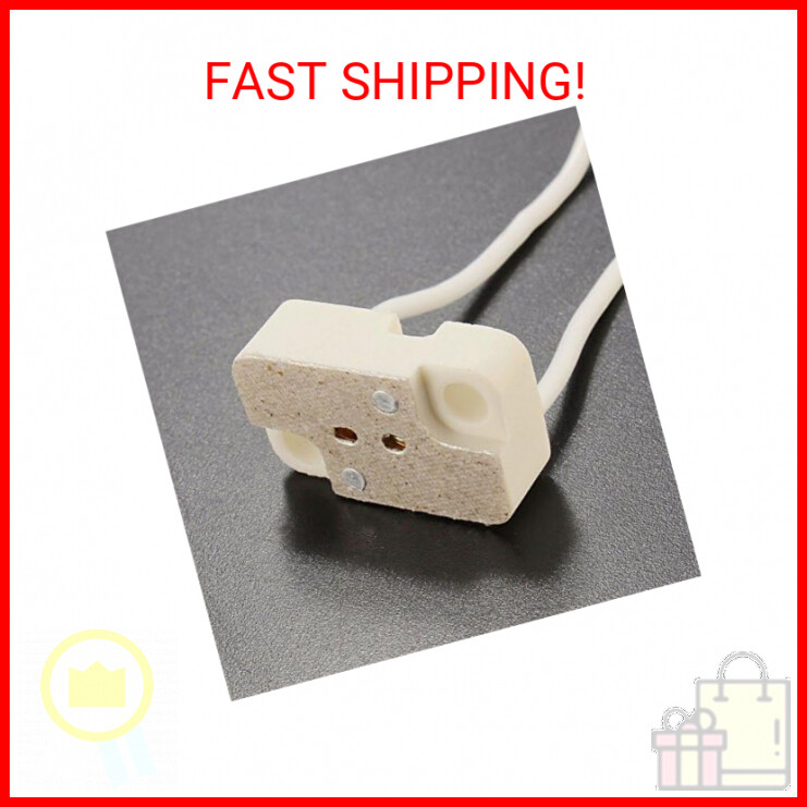 6 Pack G4 GX5.3 Lamp Holder Rectangular Porcelain Socket for MR16 MR11 ...