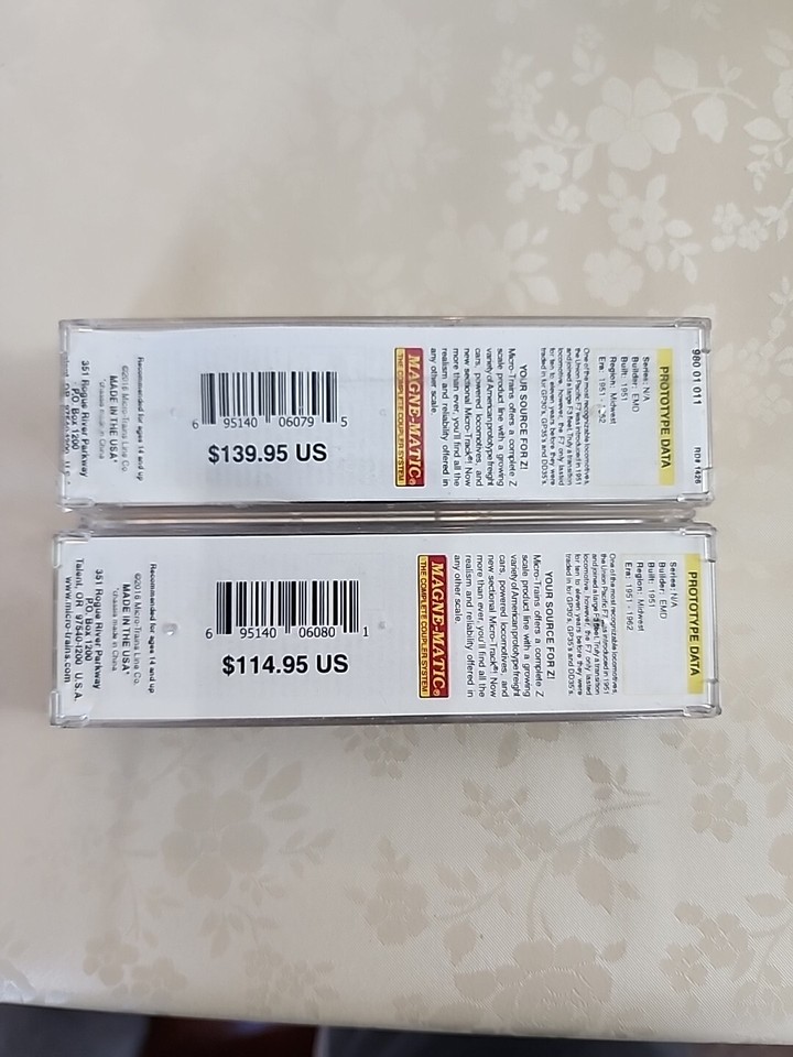 Z Scale Union Pacific F7 Powered A and B Unit Powered. | eBay