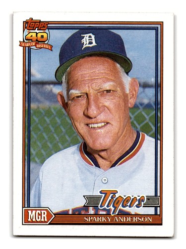 Sparky Anderson 1991 Topps #519 Detroit Tigers NM-MINT | eBay
