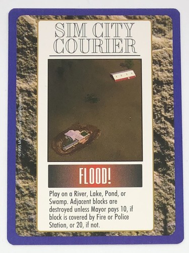 1995 Sim City The Card Game CCG Courier FLOOD! NRMT | eBay