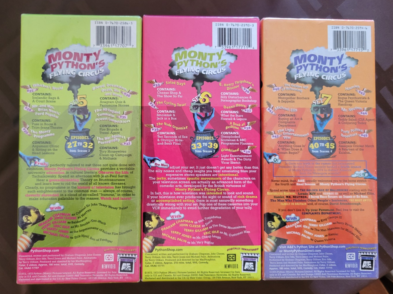 Monty Python VHS set of 18 tapes #4 - #21 | eBay