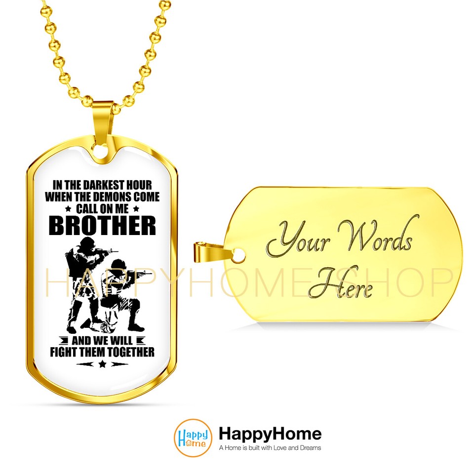 Military Dog Tag Gift for Brothers To my Brother Dog Tag Military ...