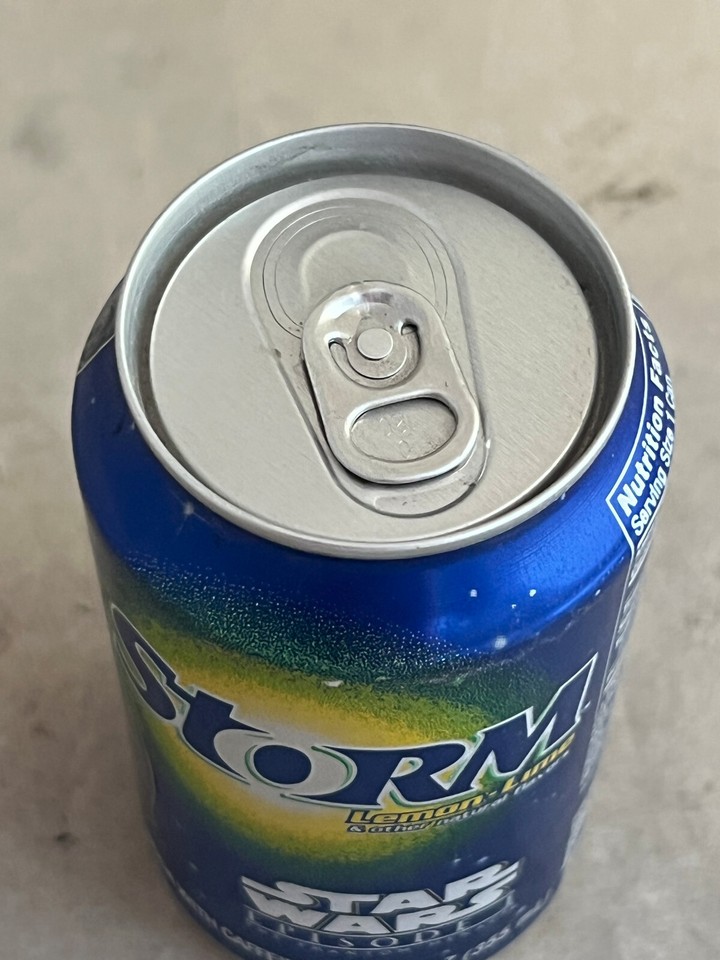Pepsi Storm Star Wars Episode 1 Lemon Lime Soda Pop Can Bottom Opened ...