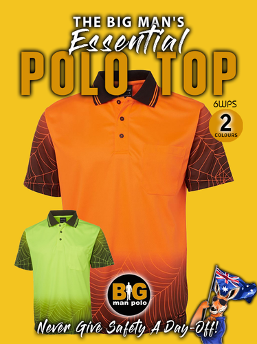 JB's Wear Men's Hi-Vis S/Sleeve Web Polo Top, L-5XL | 6WPS | eBay