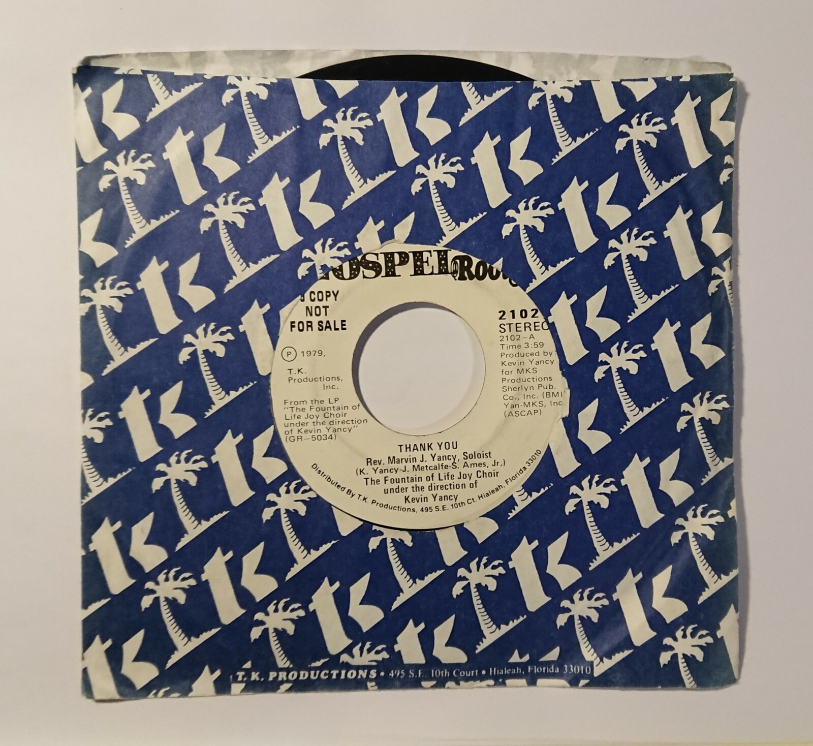 Marvin Yancy ‎– Thank You, GOSPEL/FUNK/SOUL, Rare DJ PROMO 45, 1979 | eBay