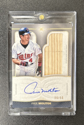 2021 Topps Definitive Paul Molitor Minnesota Twins Autograph Relic Card #’d /50 | eBay