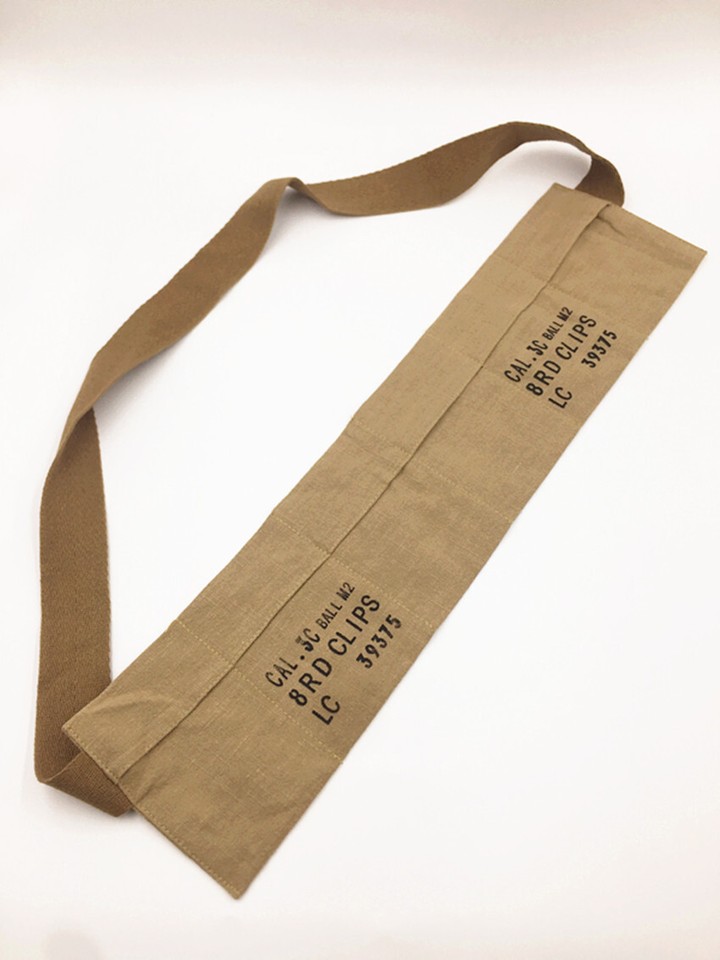 WWII WW2 US Army Portable Ammo Pouch Magazine Pouch CAL.30 BALL M2 8RD ...