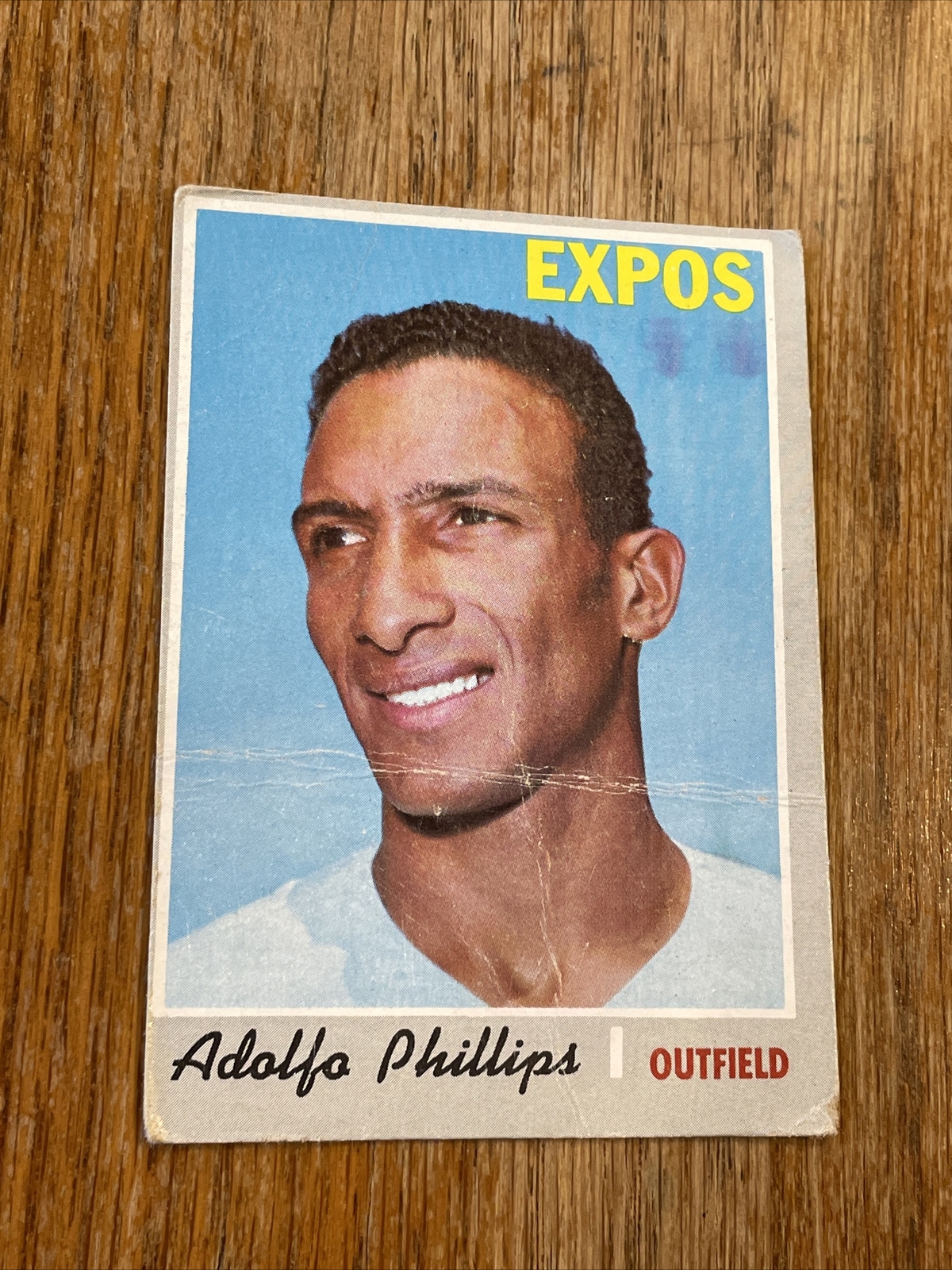 1970 Topps #666 Adolfo Phillips Montreal Expos Fair/good/vg Creases SP ...