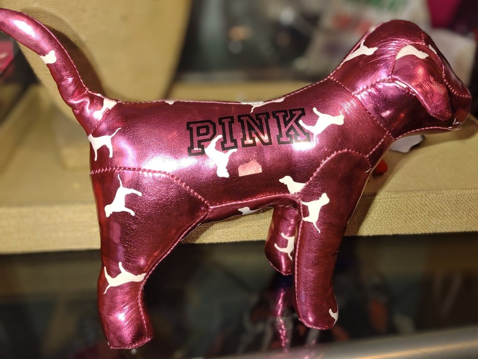 Victoria Secret Metallic Pink Plush Collectors Dog Logo Plush | eBay