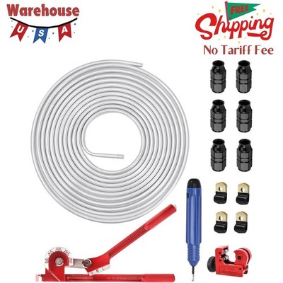 3/8" OD Aluminum Fuel Line Hard Line Kit 25FT, 1060 Grade Aluminum ...