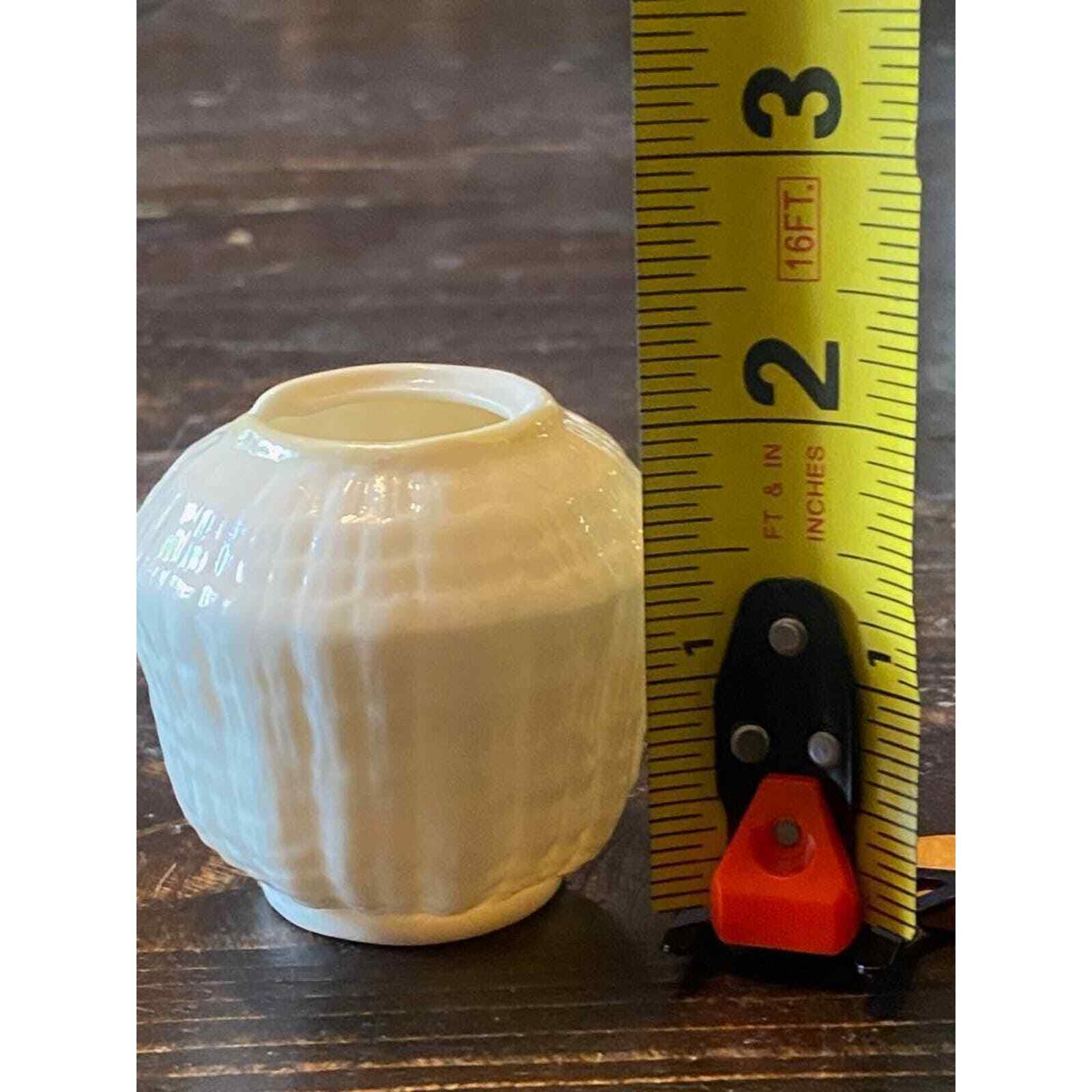 Vintage Belleek Tridacna Honey Pot Mustard Jar With Lid & Wand ...