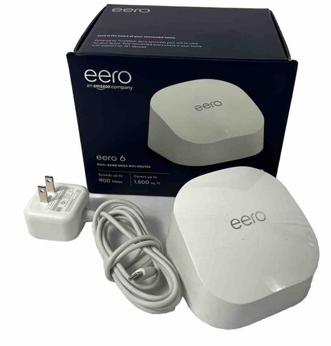 Eero 6 Mesh WiFi Router Gateway (N010001) - White With Box & AC Adapter ...