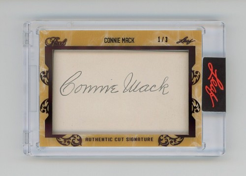 Connie Mack 2022 Leaf Pearl 1/3 Cut Legendary Signature Sp Auto ...