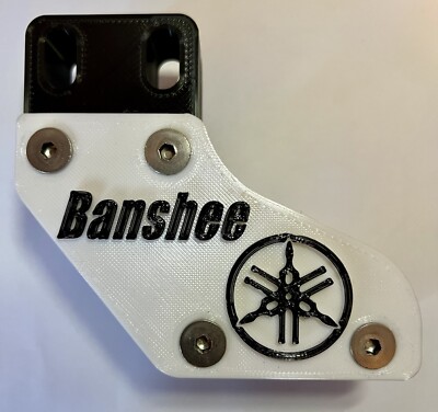 YAMAHA BANSHEE SWINGARM CHAIN GUIDE SLIDER 1987-06 WHITE / BLACK CUSTOM ...