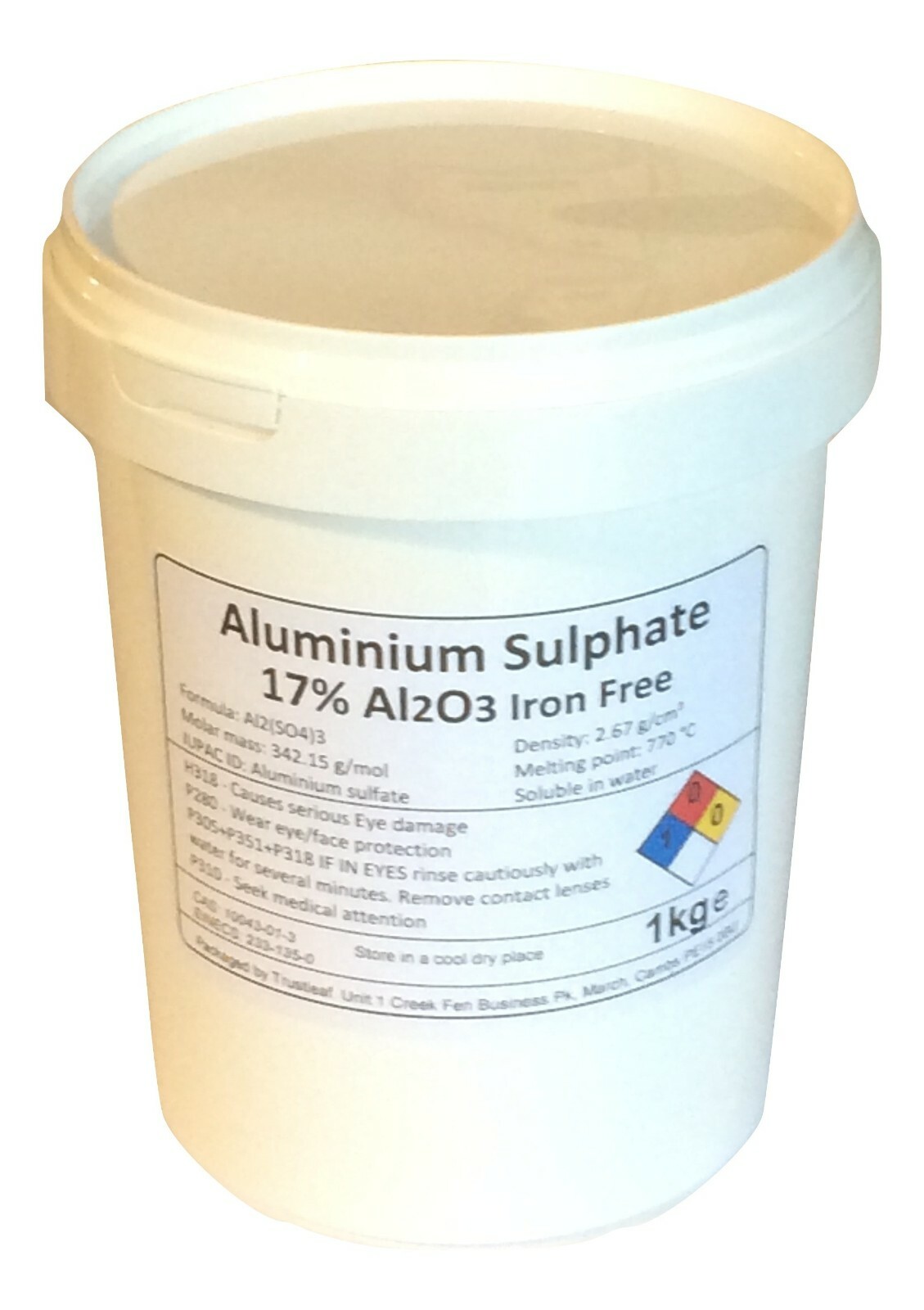 ALUMINIUM SULPHATE 17% Iron Free Alum Al2(SO4)3 * 250g 500g, 1kg 2kg ...