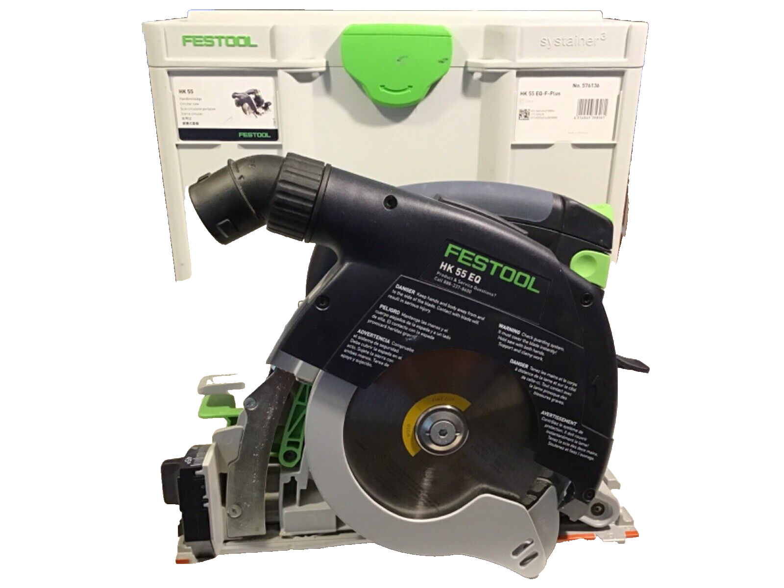 Festool 1200 Watt Circular Saw Kit With Systainer Hard Case HK 55 EQ F ...