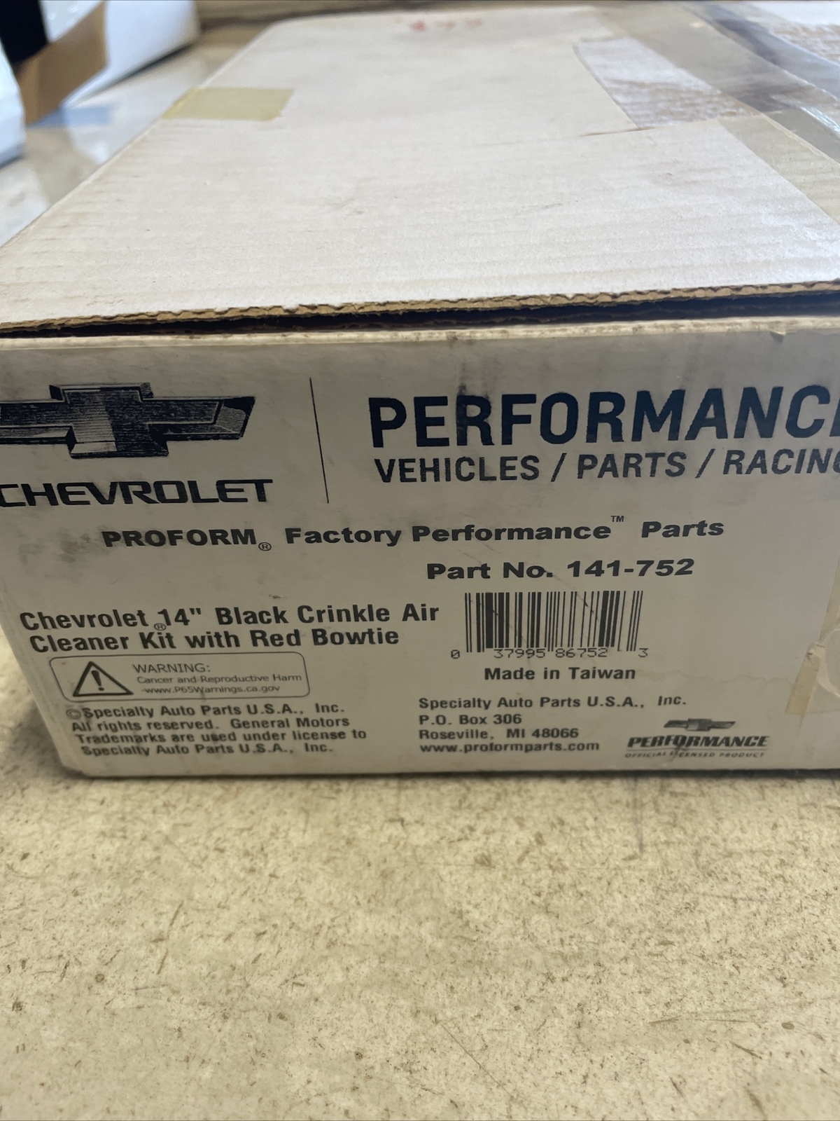 PRO141-752 Proform 141-752 Chevy 14 in Classic Black Crinkle Air ...