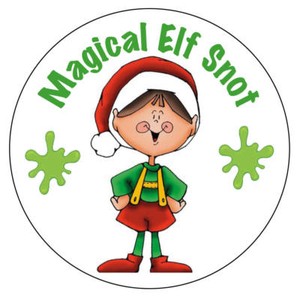 48 x Christmas Magical Elf Snot SLIME Sticker gunge gift Xmas Label Fun ...
