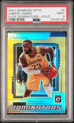 2021-22 Panini Donruss Optic #6 LeBron James Elite Dominators Gold 4/10 ...