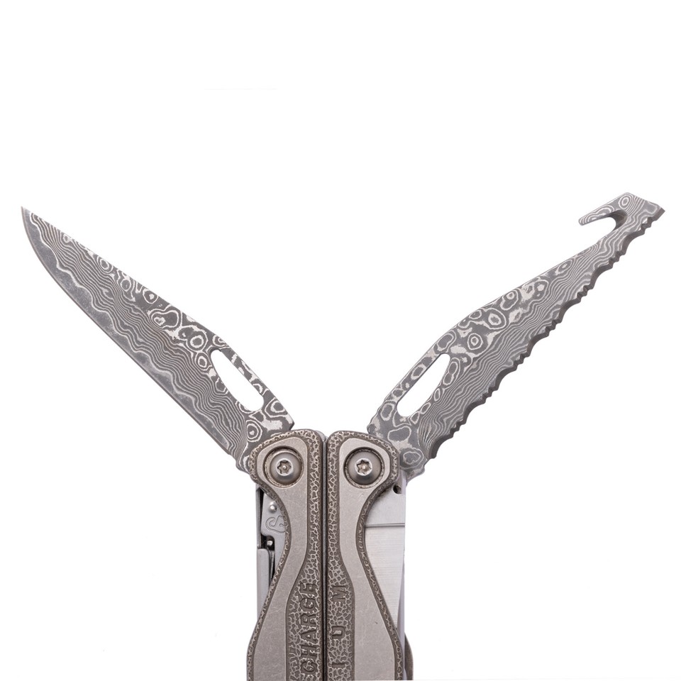67 layer Damascus Knife Cutting Hook for the Leatherman Wave TTi Signal ...