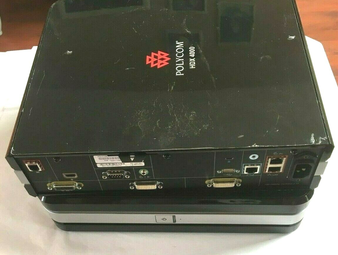 Polycom Lot of 2 HDX 4000 & HDX 7000 Video Conference Base System ...