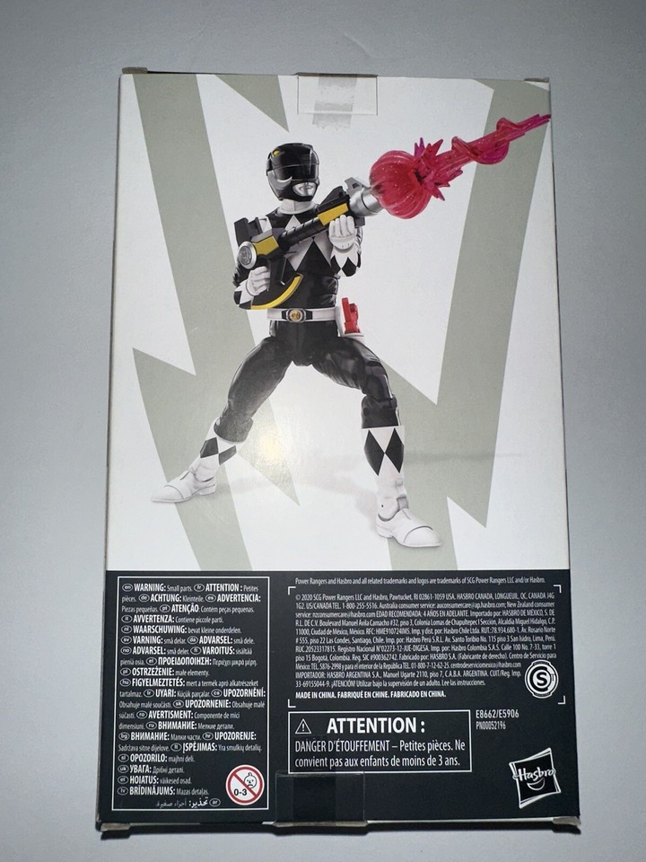 Power Rangers Lightning Collection Black Ranger Mighty Morphin 6 ...