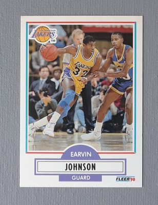 1990-91 Fleer Earvin Magic Johnson Basketball Card #93 Los Angeles ...