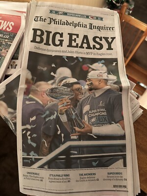 Philadelphia Eagles Super Bowl Newspaper Philadelphia Inquirer 2/10/25 ...
