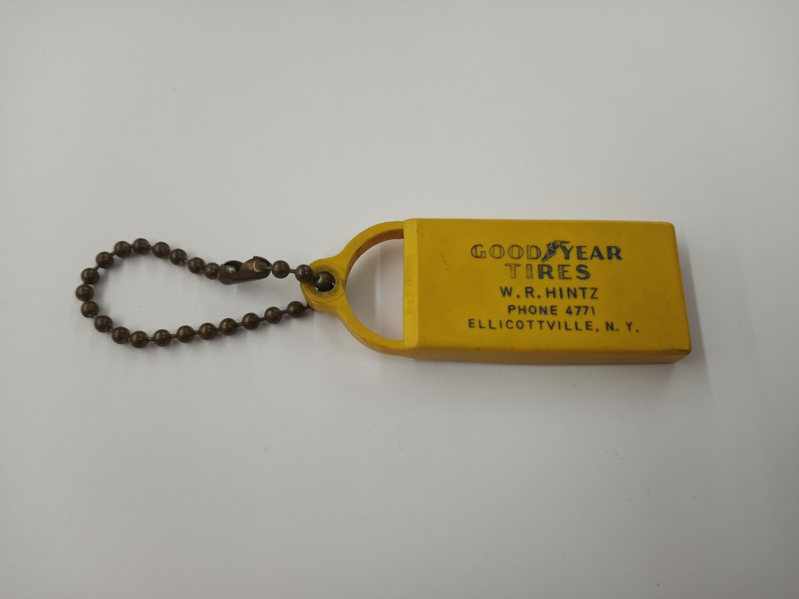 Vintage Good Year Tires Keychain. W.R. Hintz, Ellicottville, NY USA | eBay