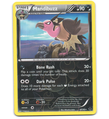 Pokemon 2011 Light Play Mandibuzz Emerging Powers REVERSE 69/98 Card | eBay