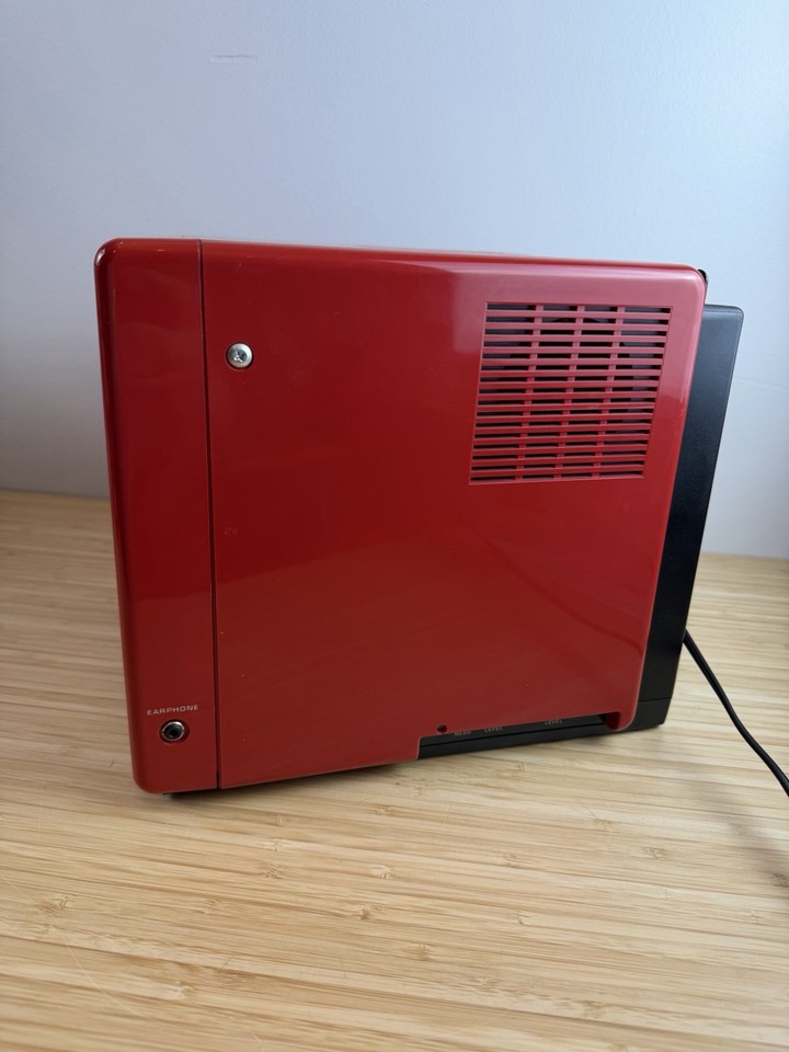 VTG 80s Zenith D0920D 9" Portable CRT TV Red Retro Gaming Cube 1987 | eBay