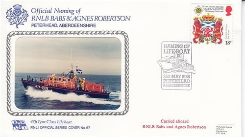 1988 RNLI Commemorative Cover No 157 - Peterhead RNLB Official Naming ...