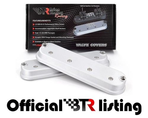 BTR LS Silver Valve Cover Set without Coil Brackets and No Logo | eBay