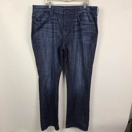 William Rast Jeans Mens 38x34 Straight Banker Dark Wash Button Fly | eBay