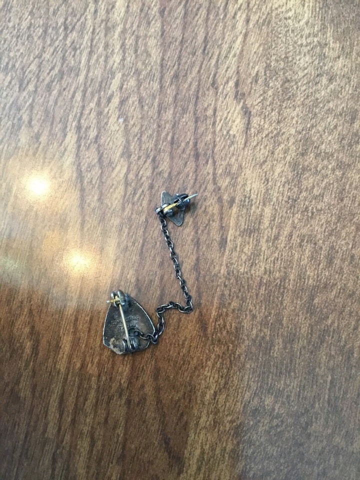 Sterling Silver Vintage WC HS Pin With Chain and 47 Pin | eBay