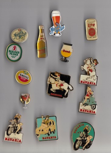 BEER BIER pin badges Logo Brewery Amstel Miller Bavaria Brand Duvel ...