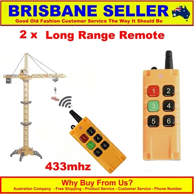 2 x 433MHZ Long Range 6 Channel Remote Control 300 - 400 METRES EV1527 ...