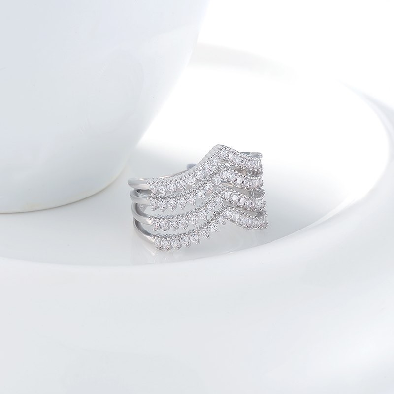 Stunning Wedding Bands Women Jewelery Silver Plated 4 Arrow Engagement ...