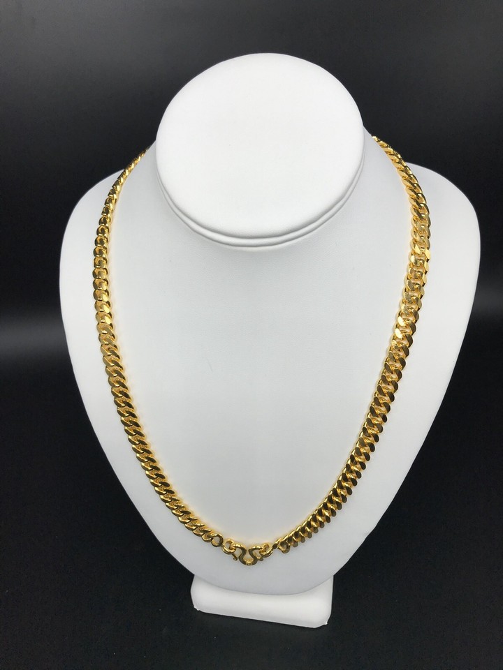 9999 24k Solid Gold Cuban Link Chain 200 Gram 26” 7mm Custom Handmade ...
