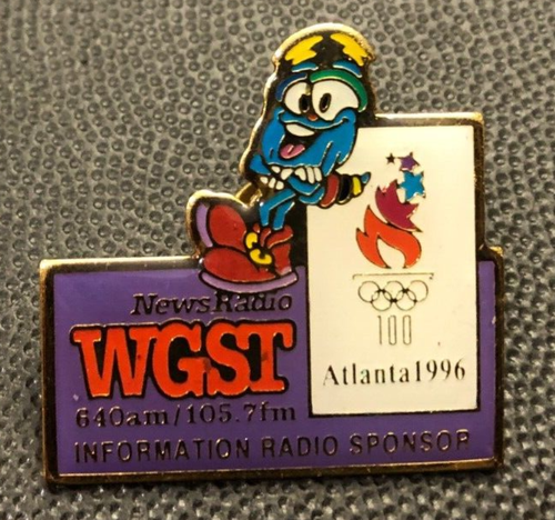 Pin Olympics Olympic Games Atlanta 1996 sponsor WGST radio News sports ...