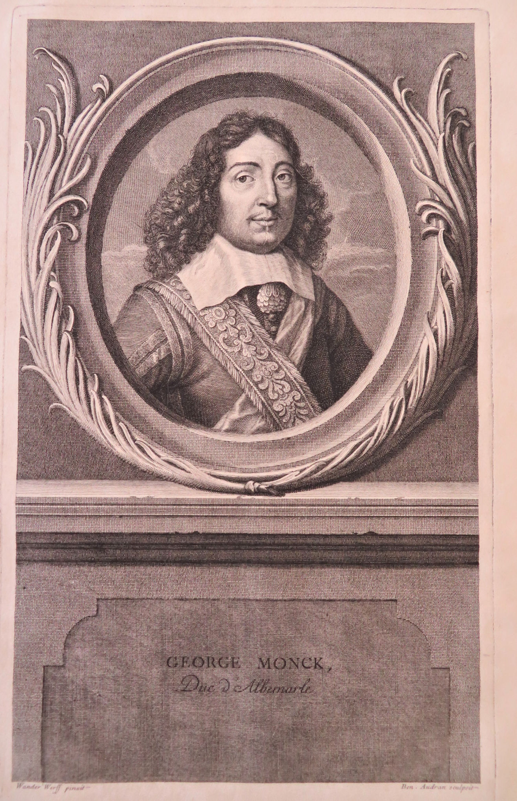 George Monck 1st Duke of Albemarle British Commander 1730 Audran ...