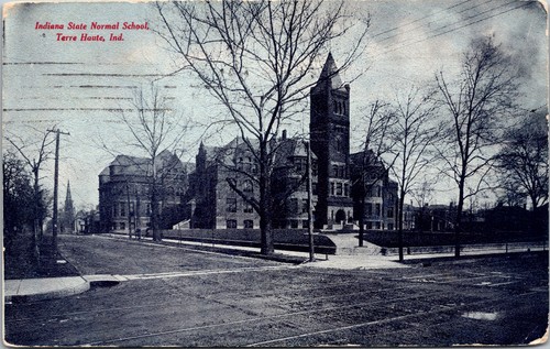 Terre Haute, IN Indiana State Normal School/Blue Tint/1908/State ...