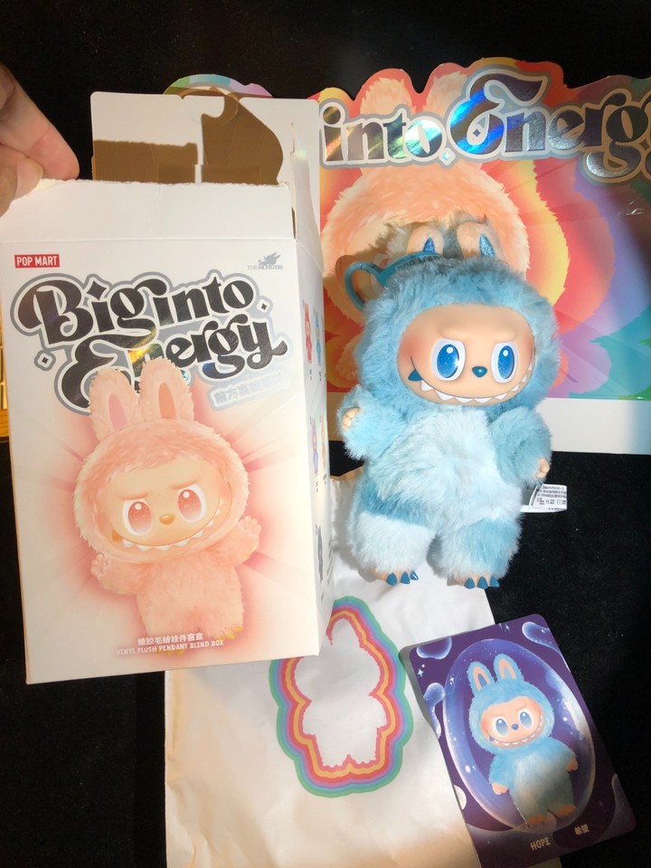 USA-Authentic POPMART LABUBU HOPE Monsters Big Into Energy Vinyl OPENED ...