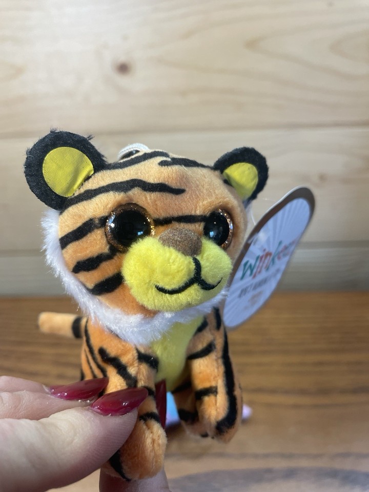 2 Winkeez MVP z PLUSH 4" Miniature Mini Tiger BACKPACK CLIP On Plush ...