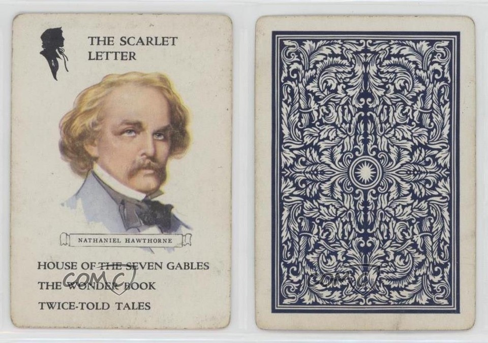 1900s Authors Game Dark Blue Back Nathaniel Hawthorne (The Scarlet ...