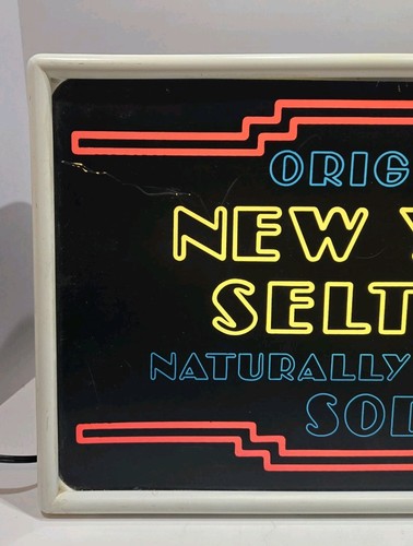 VINTAGE 1980 - 1990 Original New York Seltzer Lighted Advertising Sign ...