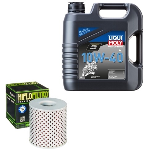 Kawasaki Z 1000 H Injection KZT00H 1980, LiquiMol 10W-40 4L, HiFlo ...