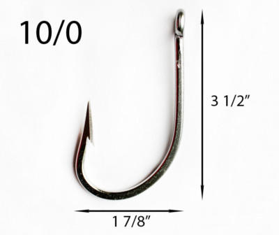 PACK OF 10 TACKLEWORKS Stainless Steel Sea Demon Hooks Size 10/0 ...